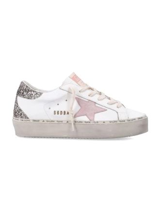 Golden Goose Low-Top Sneaker - Hi Star Low-Top Sneakers With Pink Suede Star - Gr. 40 (EU) - in Wei&szlig; - f&uuml;r Damen