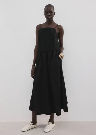 Mango Crop top coton noir - Femme - XS - MANGO