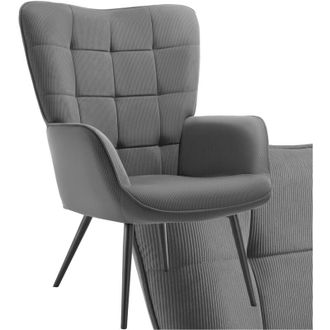 TecTake Tectake - Fauteuil Hygge rembourr&eacute;, ergonomique, charge maximale 150 kg