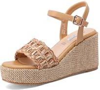 Queen Helena ZM9737 Sandales compensées pour femme, marron, 39 EU