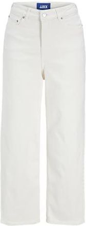 Jack & Jones Jxmilla Culotte Hw Jeans C185 DNM Ln, Blanc/Denim, 24W / 32L Femmes