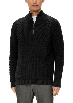 s.Oliver Troyer-Pullover mit Zopfmuster