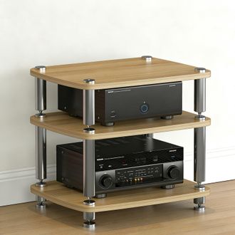 Generic HiFi Regal AV-Medienst&auml;nder mit 1-4 Ebenen, HiFi-Lautsprecherschrank mit Vibrationsd&auml;mpfung, Regal for Unterhaltungselektronik und Videospielkonsolen 