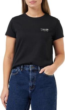 Levi's Femme The Perfect Tee T-Shirt, Batwing Outline Caviar, XS