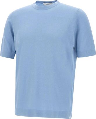 FILIPPO DE LAURENTIIS Homme, Tops, Bleu, Taille: XL Ts0Mc_Cr14R T-shirt en cr&ecirc;pe de coton