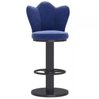 Generic Barhocker-Set (1 St&uuml;ck), h&ouml;henverstellbar, drehbar, aus Samt, mit Schmetterlingsr&uuml;ckenlehne, ideal f&uuml;r K&uuml;cheninseln, Caf&eacute;s und Bars
