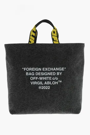 Off-white Tote Bag HARD CORE aus Denim mit kontrastierendem Print Off-White