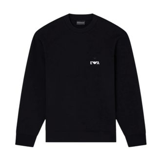 Emporio Armani ASV Jersey Sweatshirt mit supergepr&auml;gter EA-Stickerei - - Sweatshirts & Hoodies - Herren - Schwarzk - XL