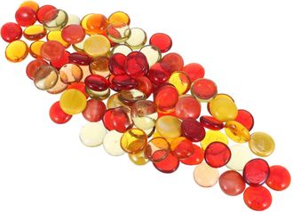 Amosfun Flache Glasperlen Vase Füller Dekorative Glasmurmeln Klare Flache Kieselsteine Kratzfest Für Vasen Aquarium Handwerk Zuhause Dekoration