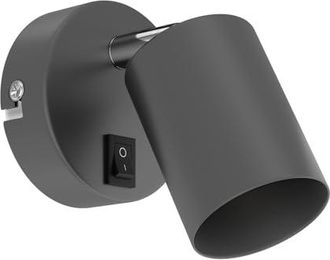 LEDs Com Applique WAIKA, interrupteur, anthracite mat, ronde, 1x GU10 max. 60W