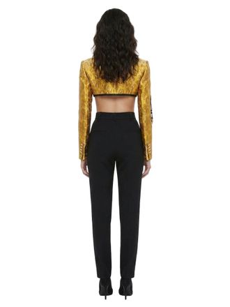 Dolce & Gabbana Womens Multicolor Elastane Full-Length Jacket Clothing