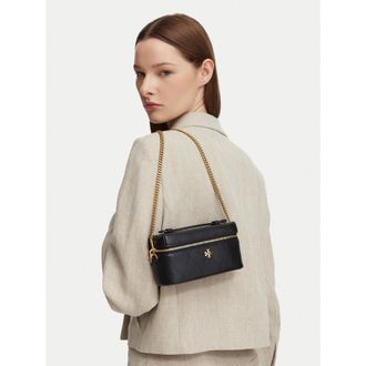 Tory Burch Handtasche Tory Burch Charlie Quilted East-West 186036 Schwarz