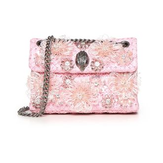 Kurt Geiger Raffia Mini Kensington - - Bags - Damen - Rosa - ONE SIZE