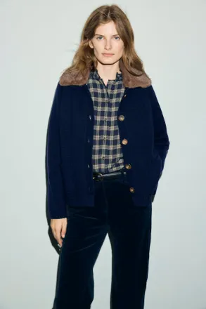 Gerard Darel Gilet en cachemire avec col et mitaines - RHIZA