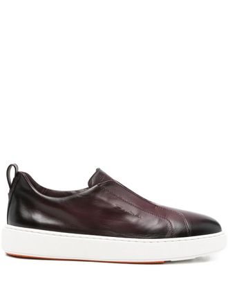 Santoni Klassische Slip-On-Sneakers - Rot