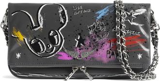 Zadig&Voltaire x Humberto Cruz Rock Clutch mit Kette - Grau