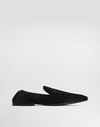 Dolce & Gabbana Slipper Aus Kalbsleder - Mann Driver Und Mokassins Schwarz 46