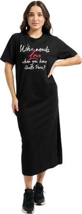 Ga&euml;lle Paris Femme, Robes, Noir, Taille: 40 FR Longue Robe Ras du Cou en Jersey