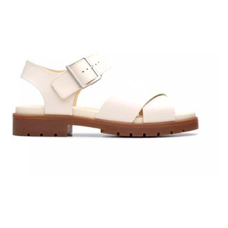 Clarks Stilvolle Damensandale - off white - - Shoes - Damen - Beige - 35 1/2 EU