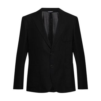 Dolce & Gabbana Homme, Costumes, Noir, Taille: L Veste en laine &agrave; simple boutonnage