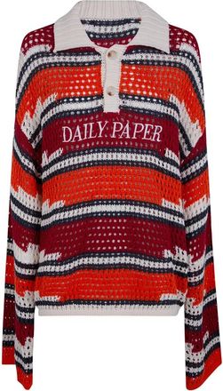 Daily Paper Clothing Homme, Pulls, Multicolore, Taille: XL Kente Stripe Knit Polo