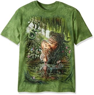The Mountain Enchanted Tiger T-Shirt f&uuml;r Herren, Gr&uuml;n, X-Gro&szlig;