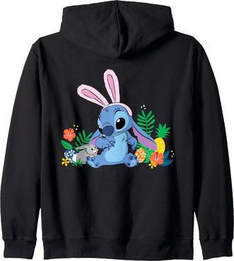 Disney Stitch Easter Bunny Ears & Eggs Tropical Spring Pals Kapuzenjacke