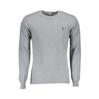 U.S.Polo Association Slim Langarmpullover - - Knitwear - Herren - Grau - 2XL
