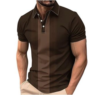 Generic T-shirt respirant d&eacute;contract&eacute; pour homme - Col rabattu - Confortable - Extensible - Polyvalent - L&eacute;ger - Manches courtes - Entra&icirc;nement en plein air, 