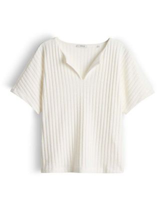 OPUS Kurzarmshirt Sombri aus Jersey mit Rippstruktur elastischer Stoff, weicher Griff, Casual
