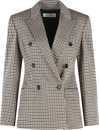 Max Mara Blazer Eccelso En Viscose Et Laine Vierge Noire