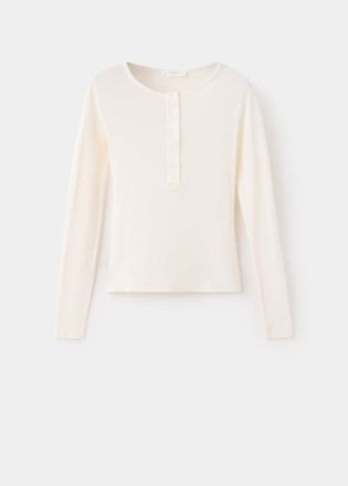 Mango T-shirt pyjama ninol ivoire - Femme - S - MANGO