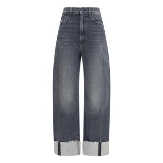 Mother Jeans Half Pipe Flood Cuff Fray - Femme - Jeans - Bleu - Taille: W25