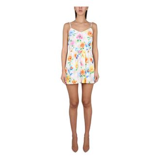 Moschino Tuta Flower Chine Voile Seta Cotone Stampa All Over - - Dresses - Damen - Mehrfarbig - 2XS