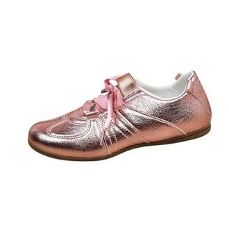 Generic Chaussures &agrave; lacets confortables et &eacute;l&eacute;gantes pour femme - Couleur unie - Bout rond - Style d&eacute;contract&eacute; - Respirantes - Coupe large - Convient pour le