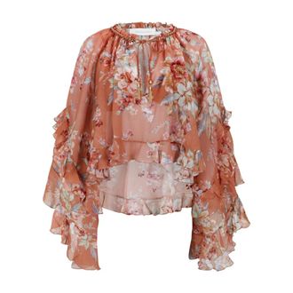 Zimmermann Femme, Blouses et Chemises, Multicolore, Taille: 40 FR Awaken Ruffle Blouse