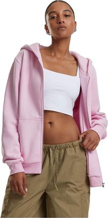 Urban Classics Damen Kapuzenpullover Ladies Fluffy Zip Hoody, Flauschiger Kapuzenpullover mit Rei&szlig;verschluss f&uuml;r Frauen, Loose Fit