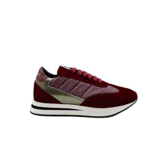 Borbonese Sneakers aus Wildleder und Laminat - - Shoes - Damen - Rot - 35 EU