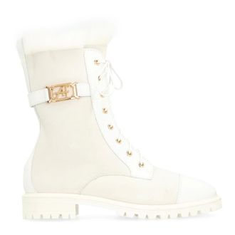 Alberta Ferretti Femme, Chaussures, Blanc, Taille: 38 EU Bottines &agrave; Cheville en Daim