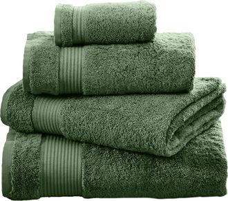 Next Home Handtücher aus Ägyptische Baumwolle - 100% Baumwolle, Grüner Efeu 4 Pack Hand Towels