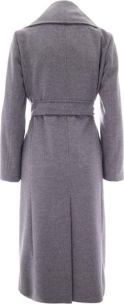 Max Mara Womens Wrap Coat Loriana Grey Wool Virgin Wool; Lining: Viscose