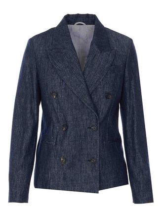 Brunello Cucinelli Veste En Jean - Bleu
