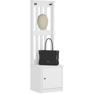 vidaXL Portemanteau sandens blanc 45x40x159,5 cm bois massif pin - Vidaxl