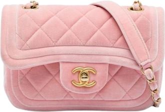 Chanel Pre-owned Velours sacs-chanel - Femme - Pre-owned - Rose - Taille: ONE Size