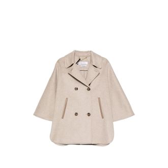 Max Mara Aospite Double-breasted Cape-style Jacket