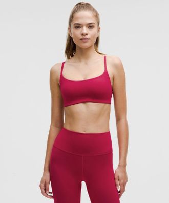 lululemon Wunder Train BH mit Racerback-Tr&auml;gern Leichter Halt A/B-Cups f&uuml;r Frauen - Gr&ouml;&szlig;e 10 in Passionate