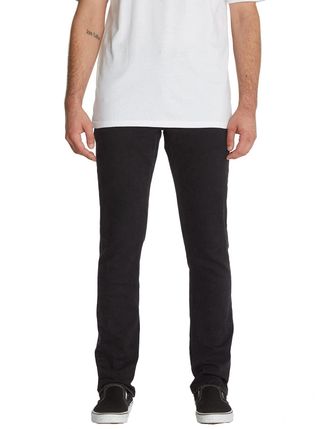 Volcom Vorta Herren-Jeans, schmale Passform, Stretch-Denim, Schwarz (Black Out), 36W / 34L