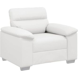 vidaXL Sessel Wei&szlig; 60 cm Kunstleder Vidaxl