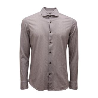 Sonrisa Camicia Fior di Cotone Hemd - - Shirts - Herren - Braun - M