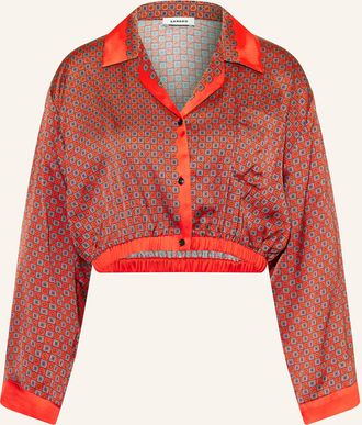 Sandro Sandro Cropped-Bluse Aus Satin rot